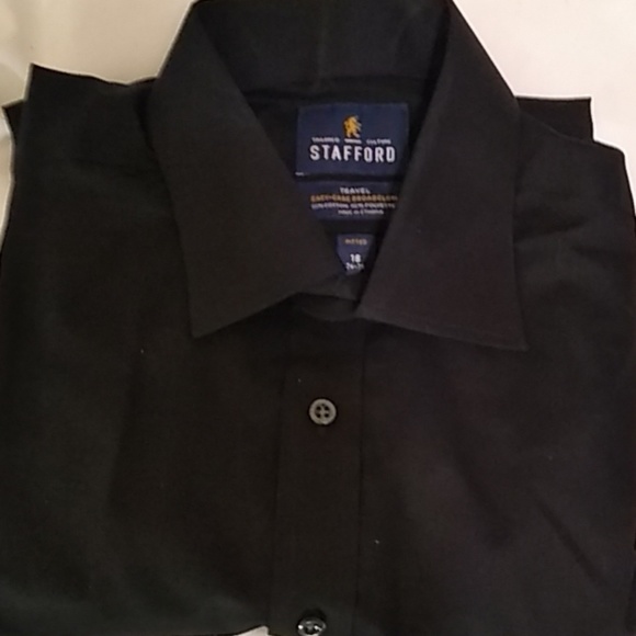 Stafford | Shirts | Mens Black Stafford Travel Long Sleeve Button Up | Poshmark